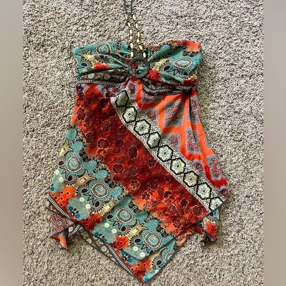 Tops | Y2k Boho Scarf Top | Poshmark